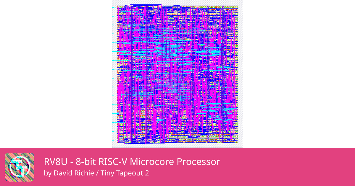 107 RV8U - 8-bit RISC-V Microcore Processor :: Quicker, easier and cheaper to make your own chip!