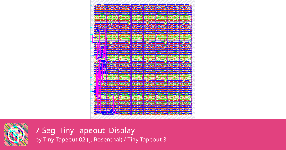 87 7-Seg 'Tiny Tapeout' Display :: Quicker, easier and cheaper to make your own chip!