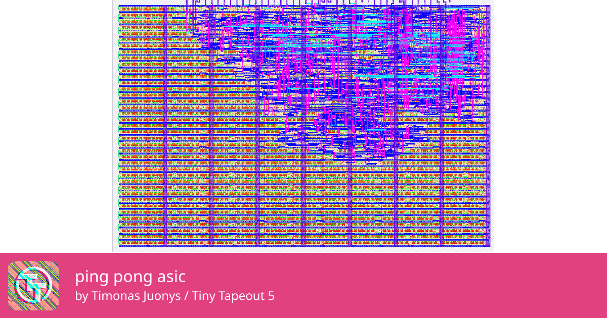 302 ping pong asic :: Quicker, easier and cheaper to make your own chip!