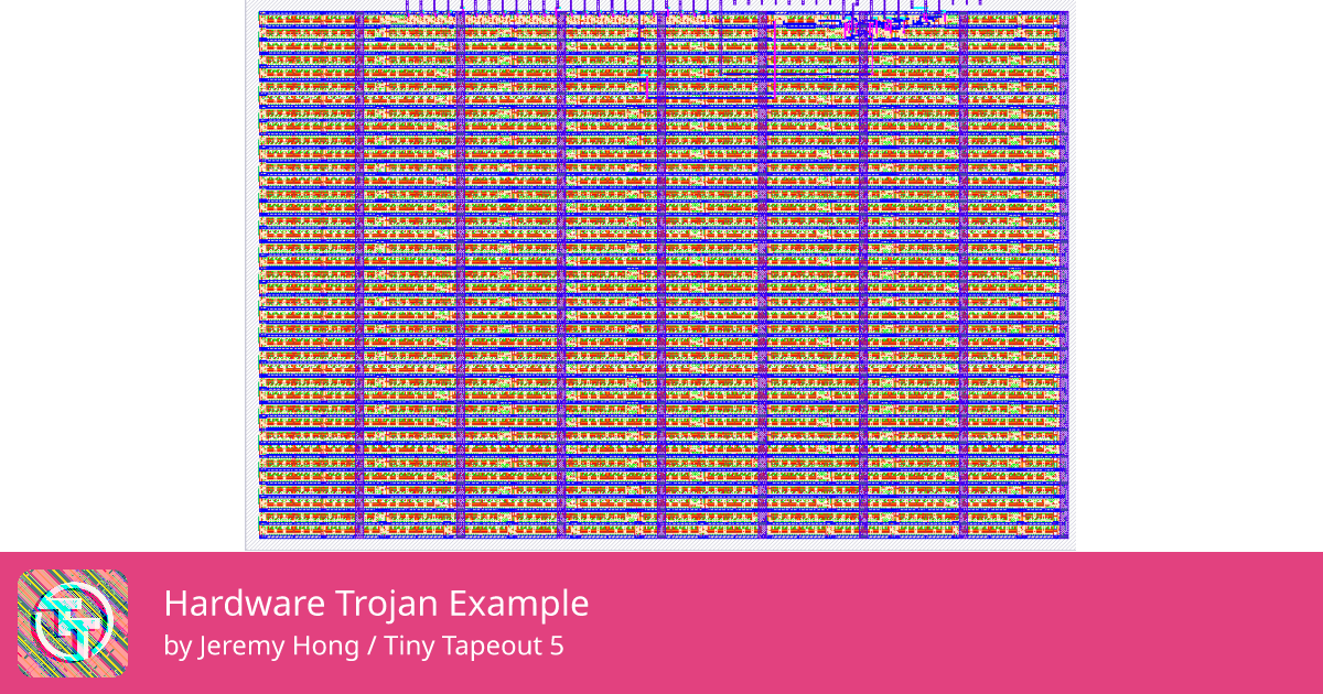 100 Hardware Trojan Example :: Quicker, easier and cheaper to make your ...