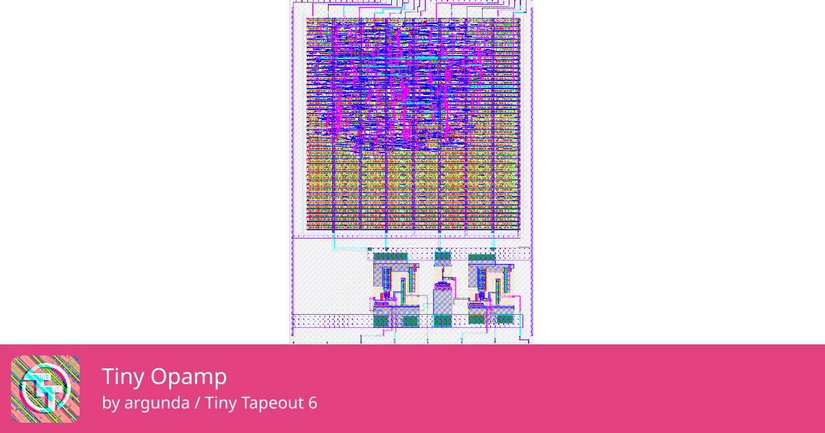 271 Tiny Opamp :: Quicker, easier and cheaper to make your own chip!