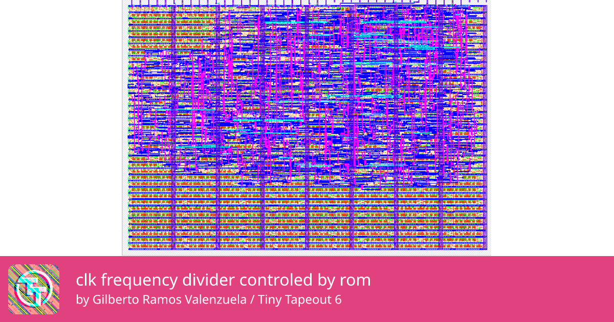 675 clk frequency divider controled by rom :: Quicker, easier and cheaper to make your own chip!