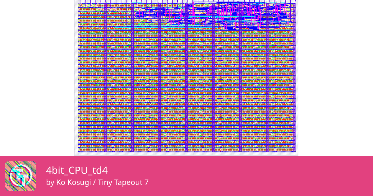 128 4bit_CPU_td4 :: Quicker, easier and cheaper to make your own chip!