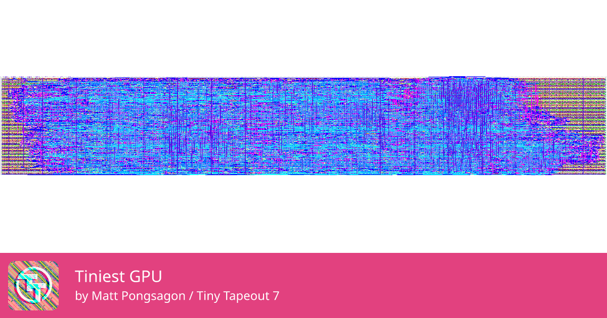 910 Tiniest GPU :: Quicker, easier and cheaper to make your own chip!