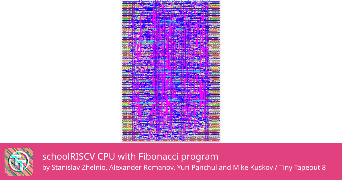 842 Schoolriscv Cpu With Fibonacci Program Quicker Easier And Cheaper To Make Your Own Chip
