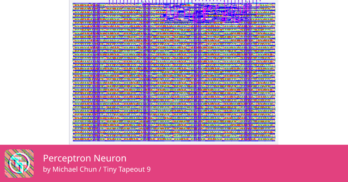 298 Perceptron Neuron :: Quicker, easier and cheaper to make your own chip!