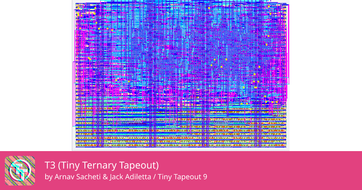 131 T3 (Tiny Ternary Tapeout) :: Quicker, easier and cheaper to make your own chip!