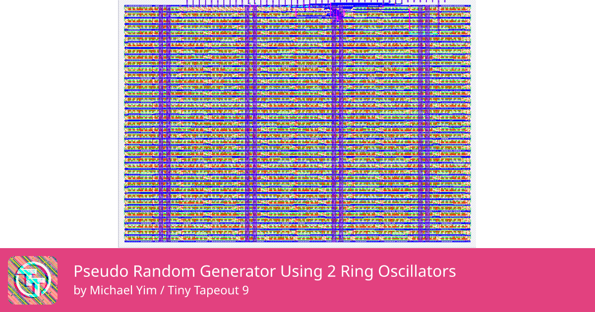 450 Pseudo Random Generator Using 2 Ring Oscillators :: Quicker, easier ...