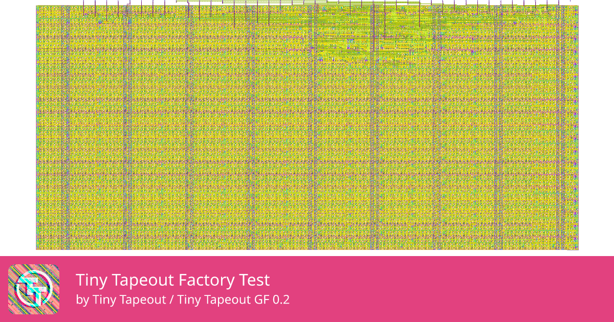 1 Tiny Tapeout Factory Test :: Quicker, easier and cheaper to make your ...