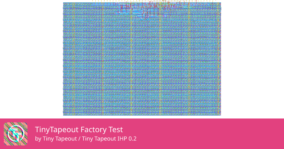 1 TinyTapeout Factory Test :: Quicker, easier and cheaper to make your ...