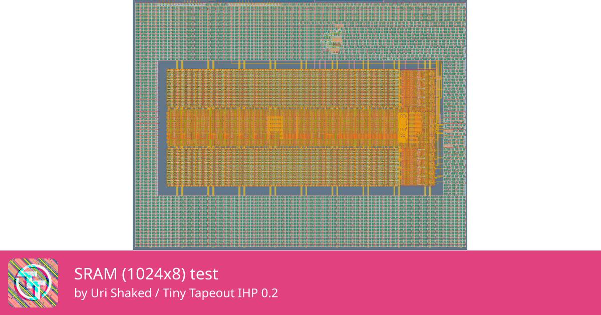 39 SRAM (1024x8) test :: Quicker, easier and cheaper to make your own chip!