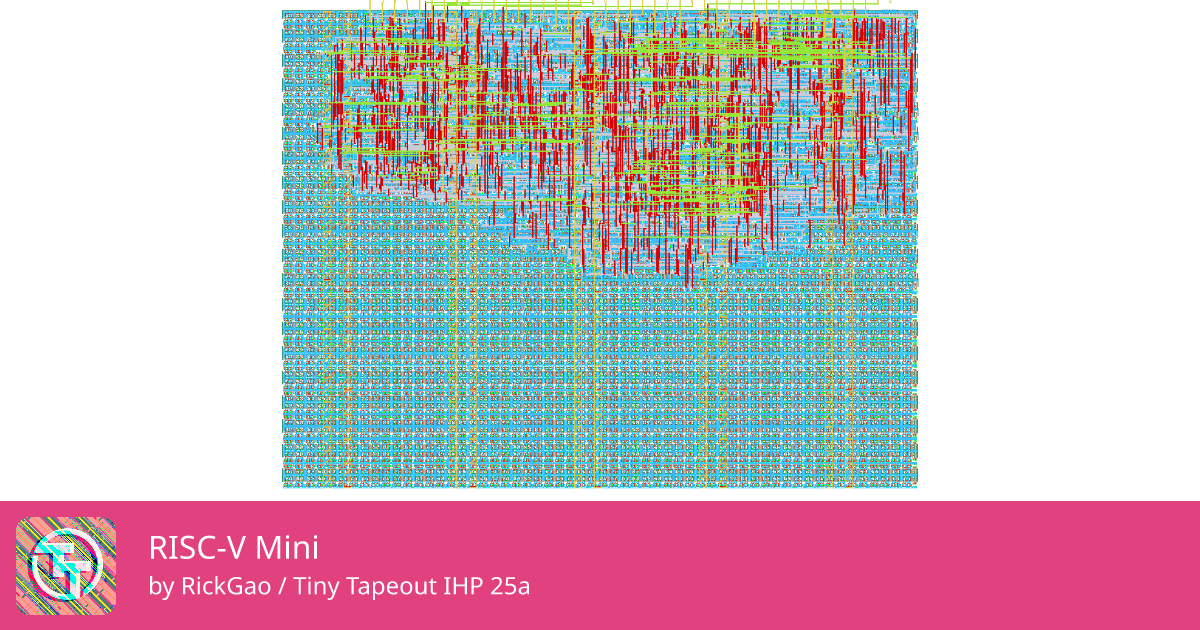 9 RISC-V Mini :: Quicker, easier and cheaper to make your own chip!