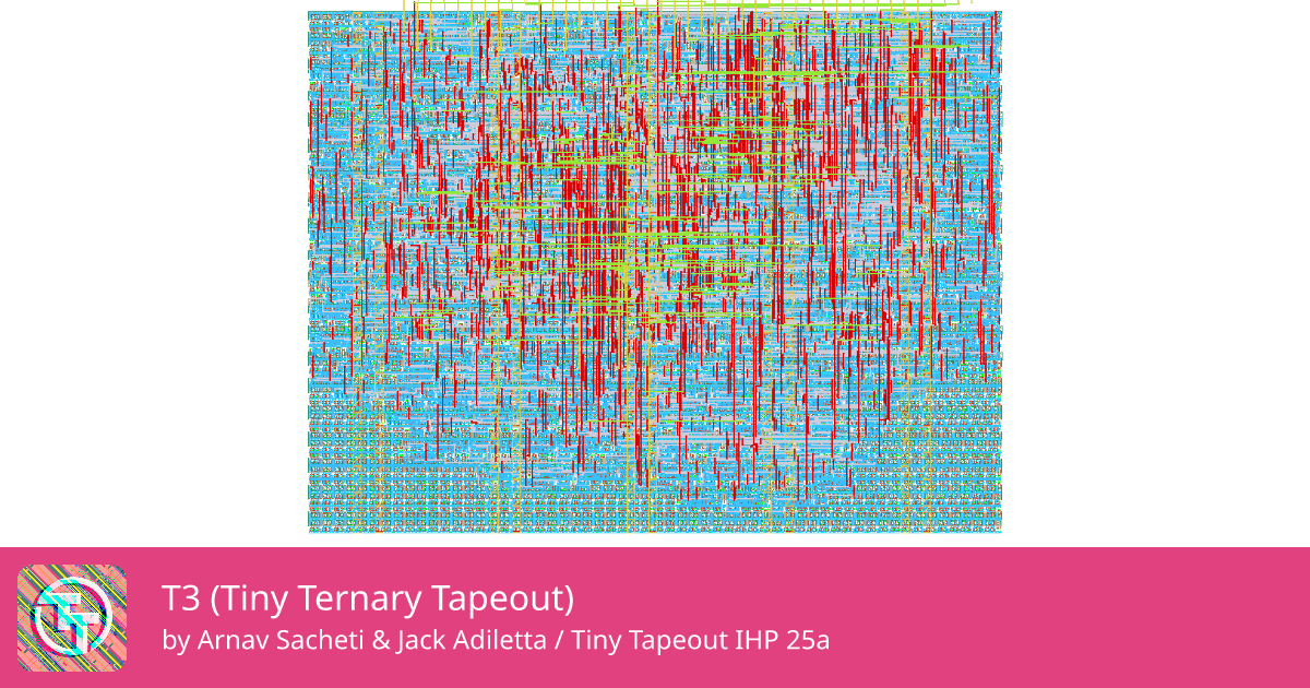 13 T3 (Tiny Ternary Tapeout) :: Quicker, easier and cheaper to make your own chip!