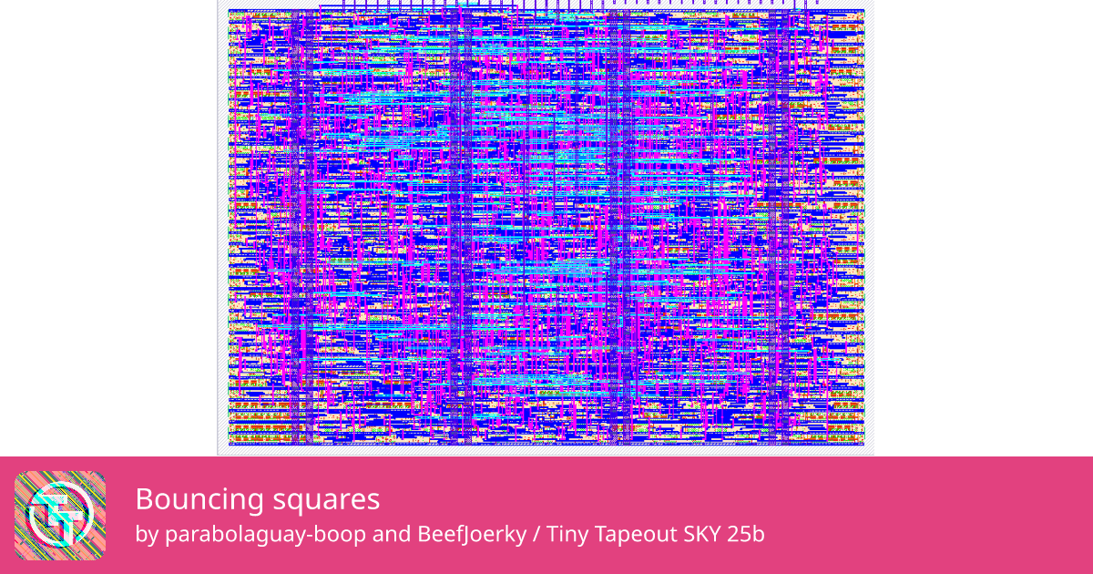 749 Bouncing squares :: Quicker, easier and cheaper to make your own chip!