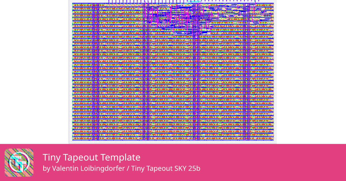 134 Tiny Tapeout Template :: Quicker, easier and cheaper to make your ...