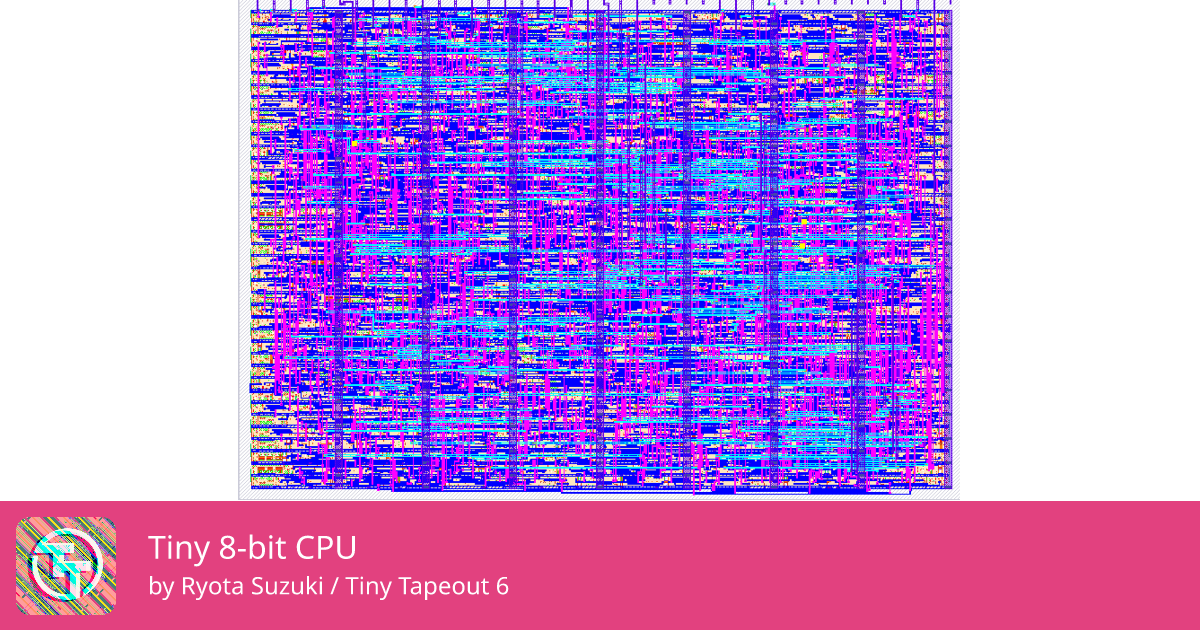 166 Tiny 8-bit CPU :: Quicker, easier and cheaper to make your own chip!