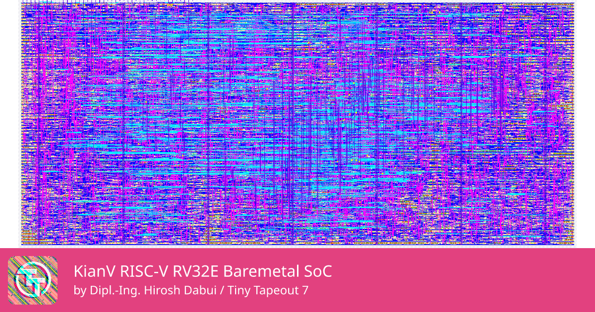 588 KianV RISC-V RV32E Baremetal SoC :: Quicker, easier and cheaper to make your own chip!