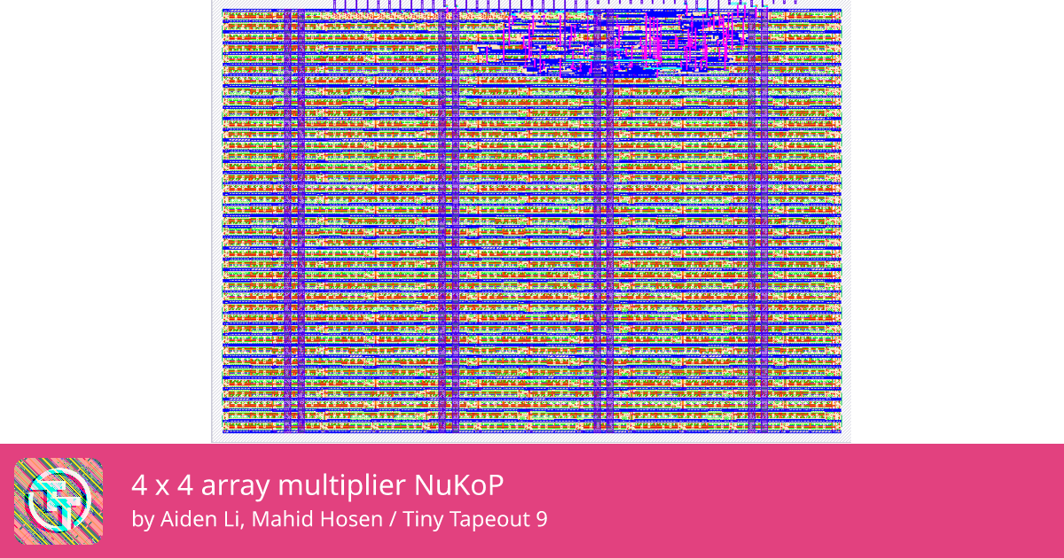 8 4 x 4 array multiplier NuKoP :: Quicker, easier and cheaper to make ...