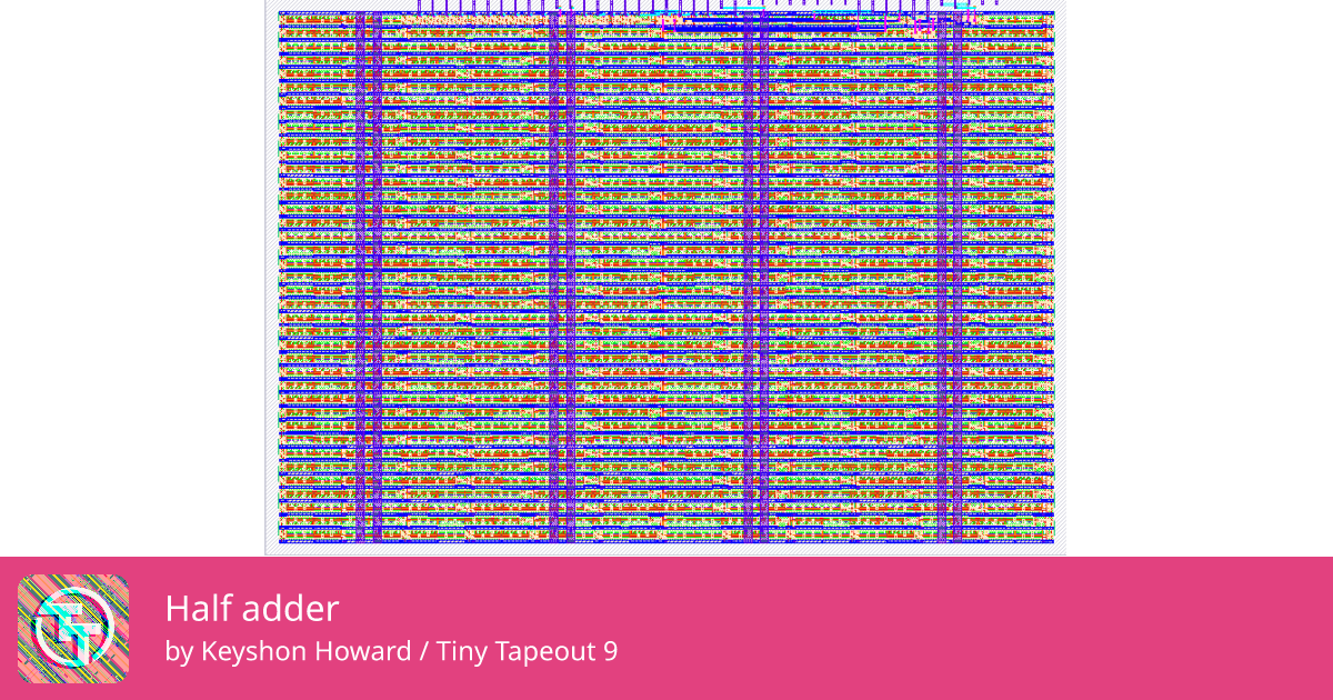 5 Half adder :: Quicker, easier and cheaper to make your own chip!