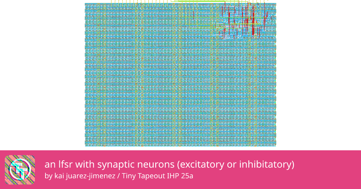 871 an lfsr with synaptic neurons (excitatory or inhibitatory) :: Quicker, easier and cheaper to ...